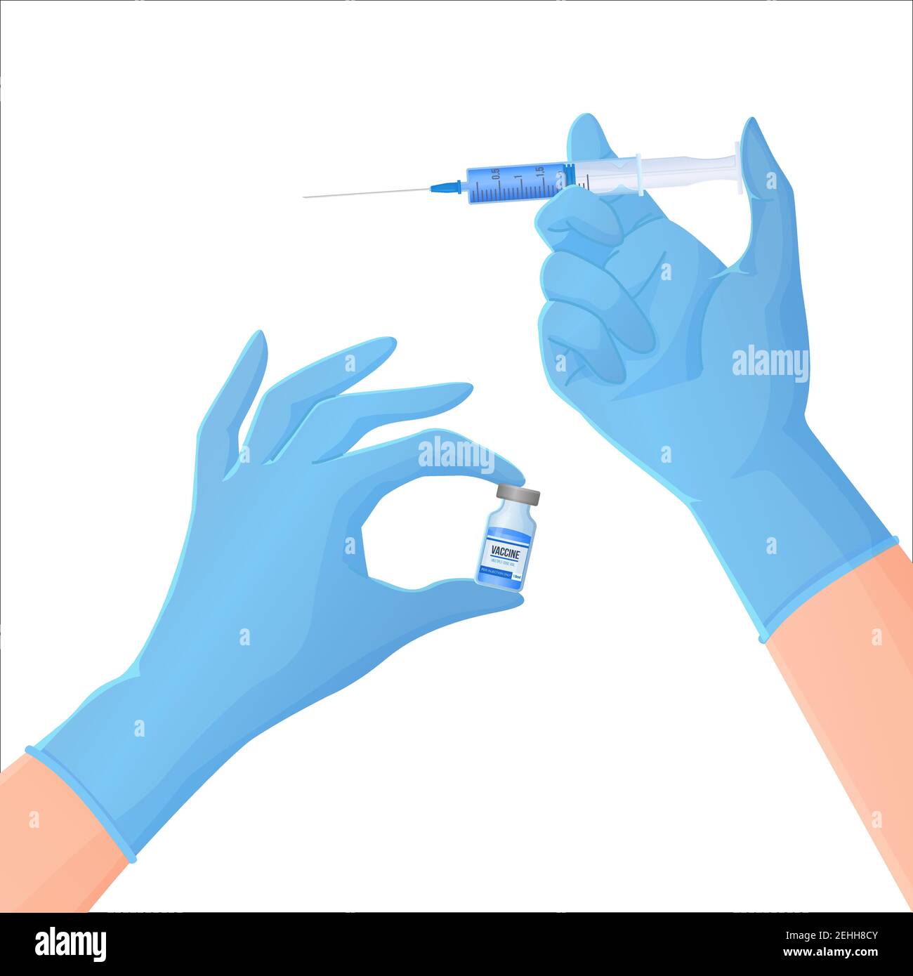 Hands holding vial Stock Vector Images - Alamy