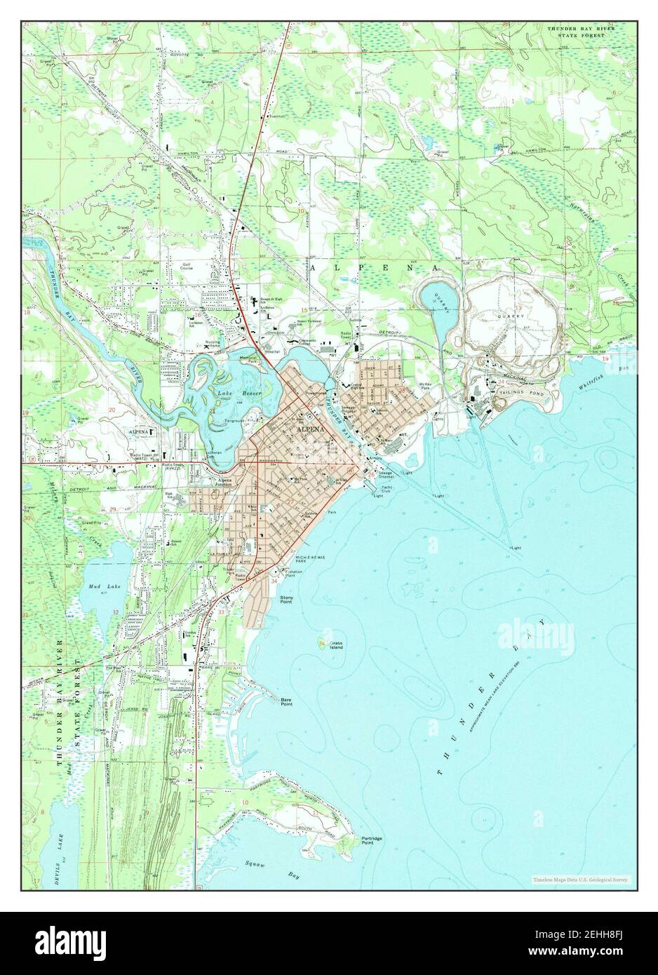 Alpena, Michigan, map 1971, 1:24000, United States of America by ...