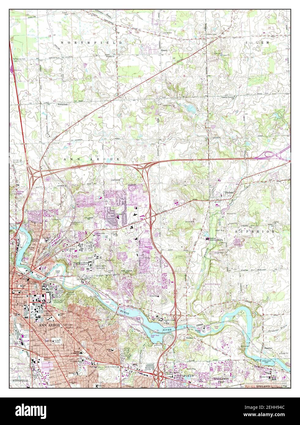 Old map of ann arbor hi-res stock photography and images - Alamy