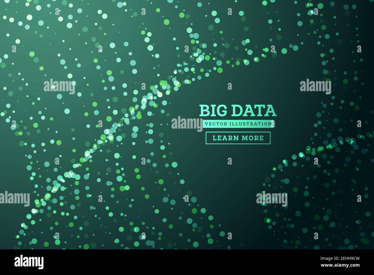 Big Data Concept. Abstract Background. Wave of Dots and Weave Lines ...