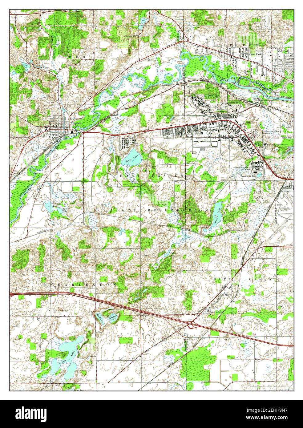 Augusta, Michigan, map 1961, 1:24000, United States of America by ...