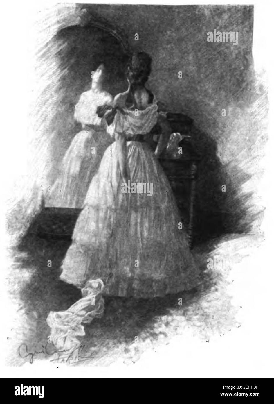 Pall Mall 1900, p 505--The woman who remained Stock Photo - Alamy