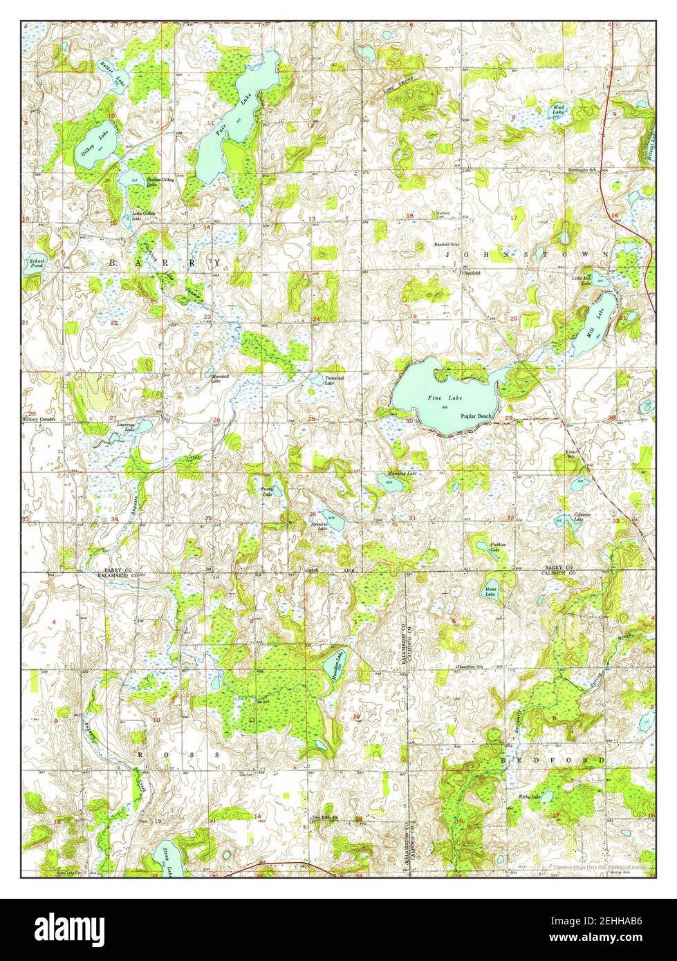 Banfield, Michigan, map 1947, 1:24000, United States of America by ...