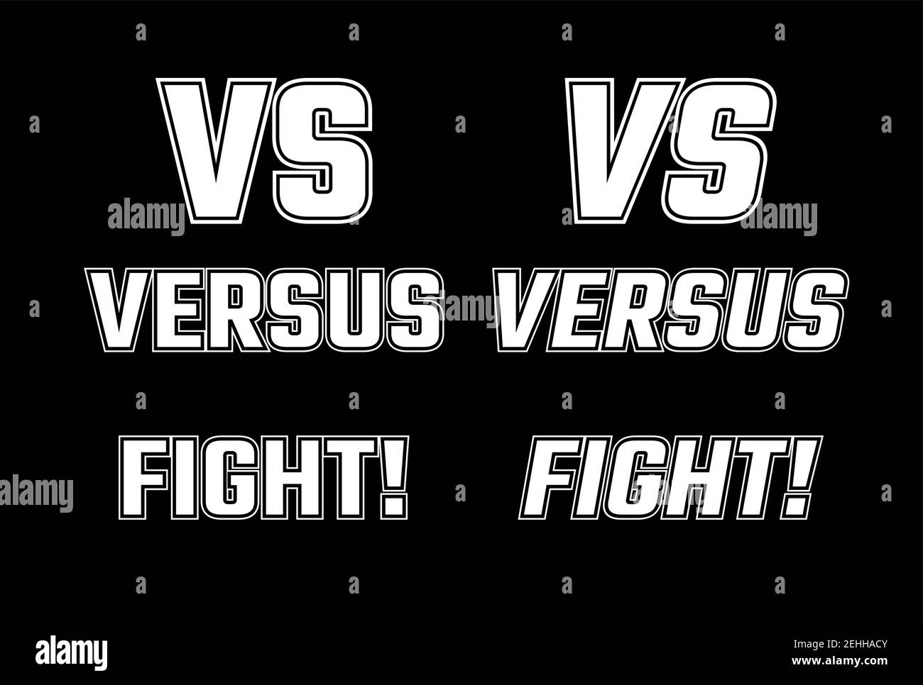 VS Vector Letters Illustration Competition Icon Template Versus Fight ...