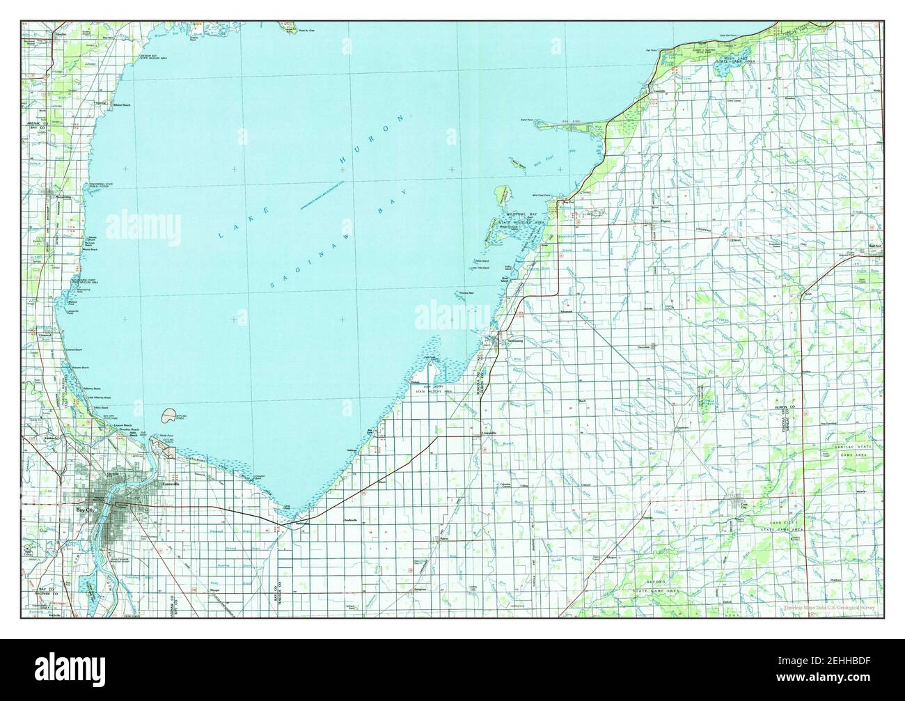 Bay City, Michigan, map 1984, 1:100000, United States of America by ...