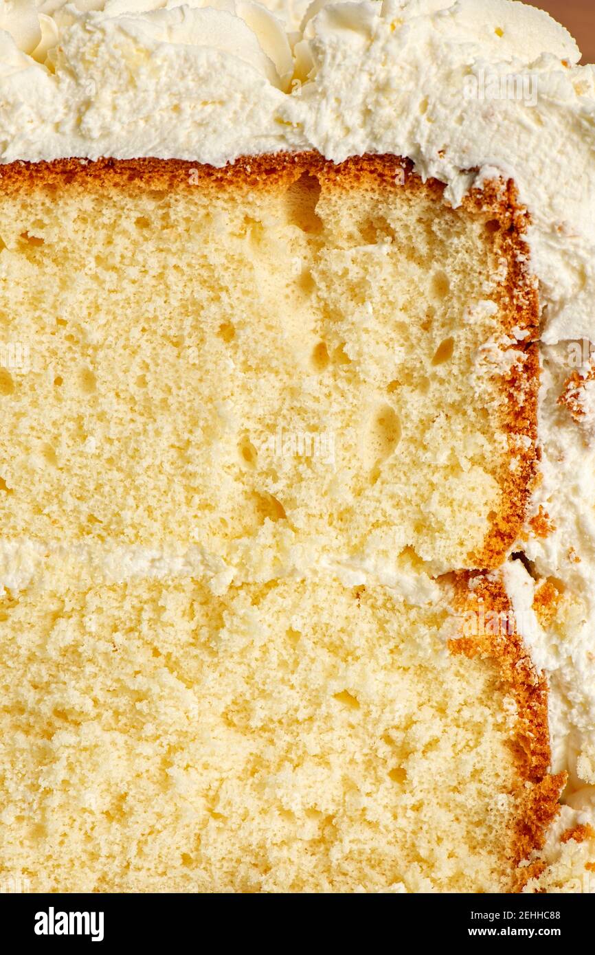 Classic rosette icing sponge cake. Detailed food background Stock Photo ...