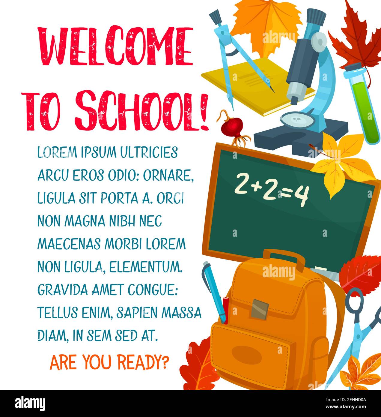 Welcome Back to School poster for school science lesson and education ...