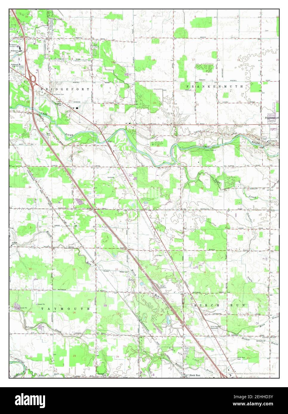 Birch run map hi-res stock photography and images - Alamy
