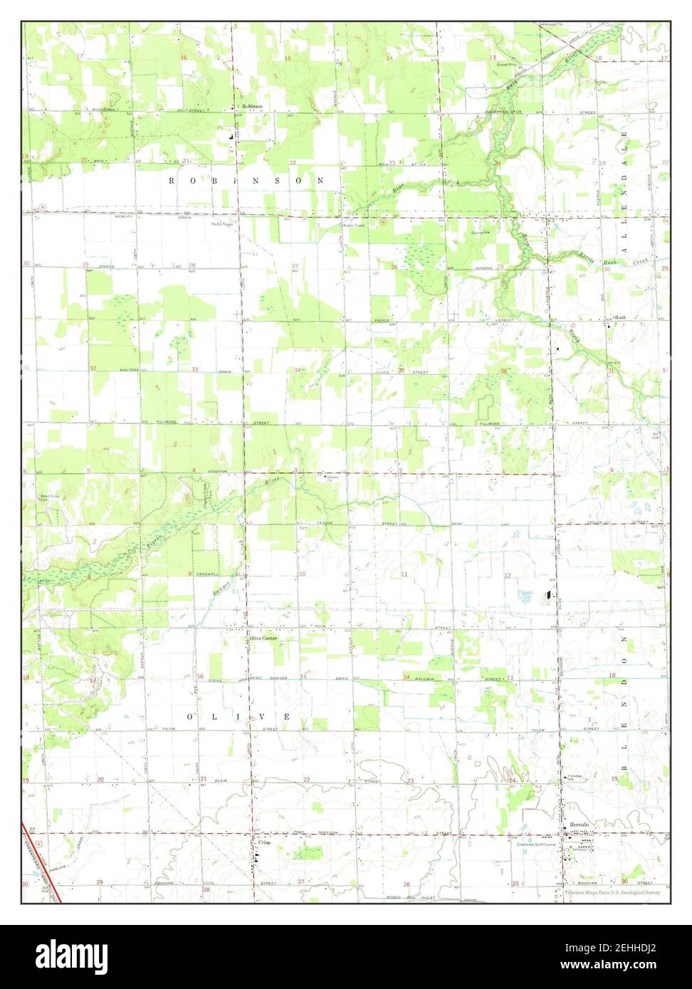 Borculo, Michigan, map 1972, 1:24000, United States of America by ...