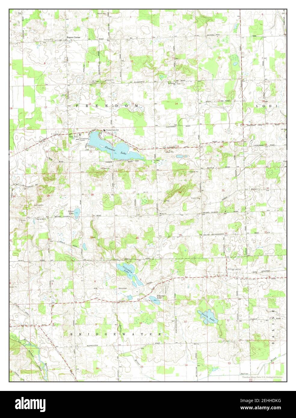Bridgewater, Michigan, map 1967, 1:24000, United States of America by ...