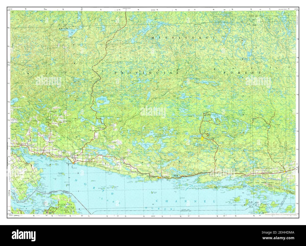 Map of blind river hi-res stock photography and images - Alamy