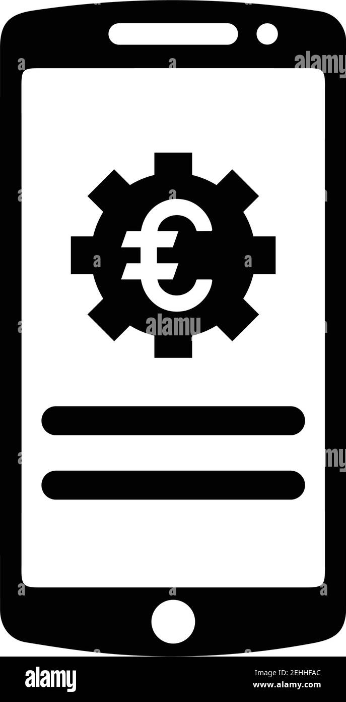 Euro mobile system icon. Beautiful design and fully editable vector for ...