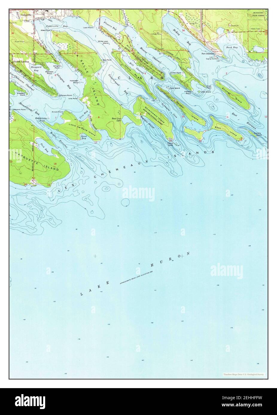 Cedarville michigan map Cut Out Stock Images & Pictures - Alamy