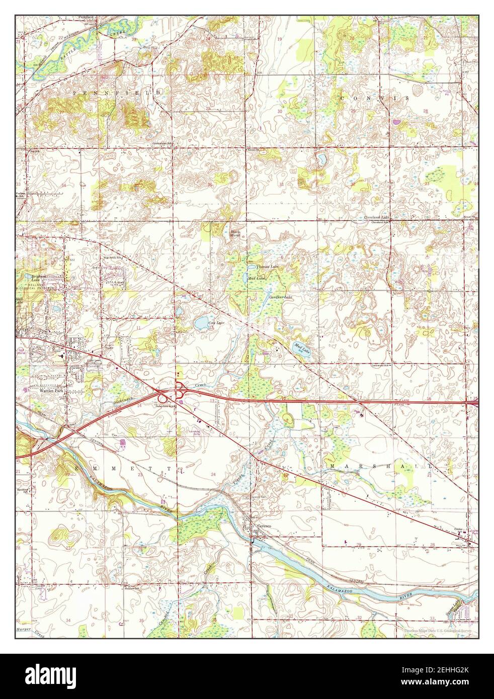 Ceresco, Michigan, map 1961, 1:24000, United States of America by ...