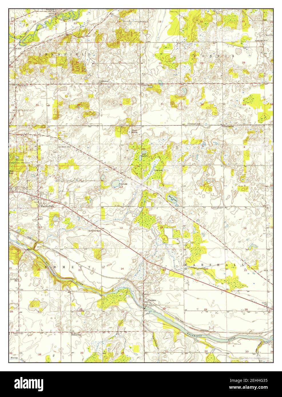 Ceresco, Michigan, map 1947, 1:24000, United States of America by ...