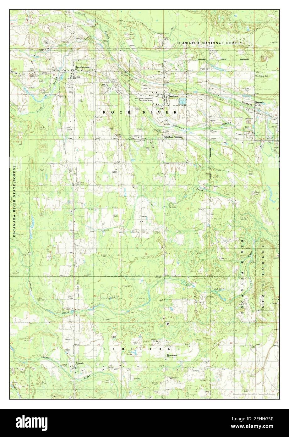 Chatham, Michigan, map 1985, 1:24000, United States of America by ...