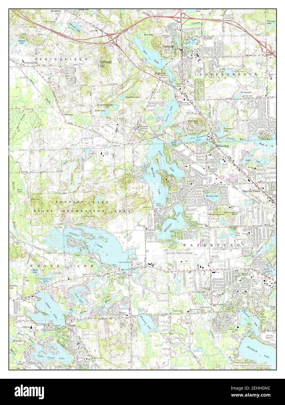 Clarkston map hi-res stock photography and images - Alamy
