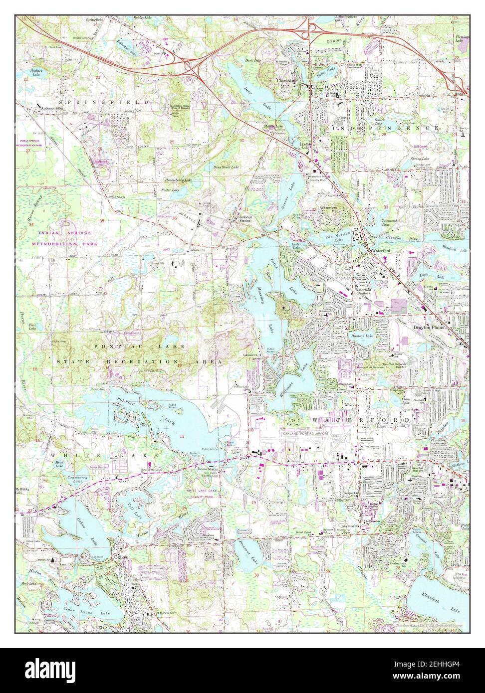 Clarkston map Cut Out Stock Images & Pictures - Alamy