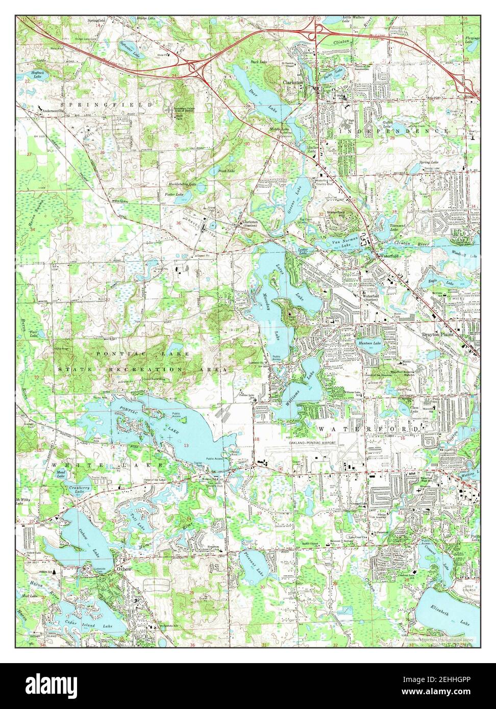 Clarkston map hi-res stock photography and images - Alamy
