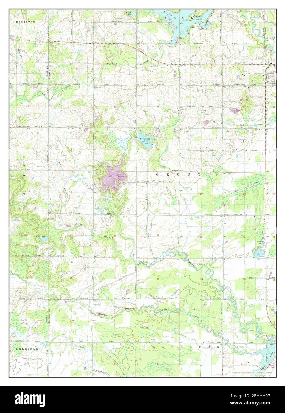Coleman NE, Michigan, map 1969, 1:24000, United States of America by ...