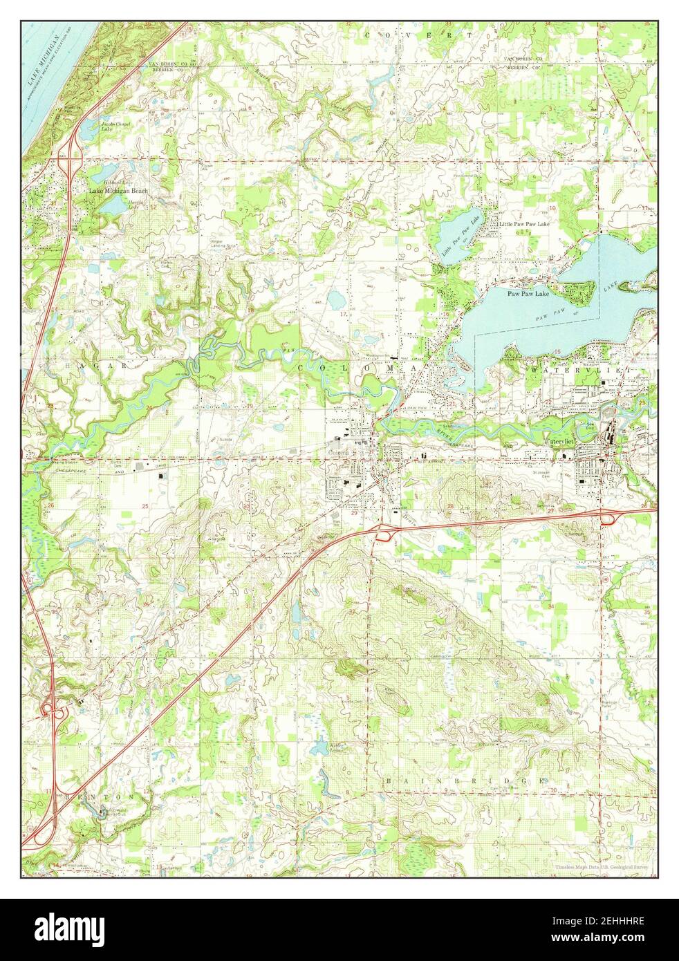 Coloma, Michigan, map 1970, 1:24000, United States of America by ...