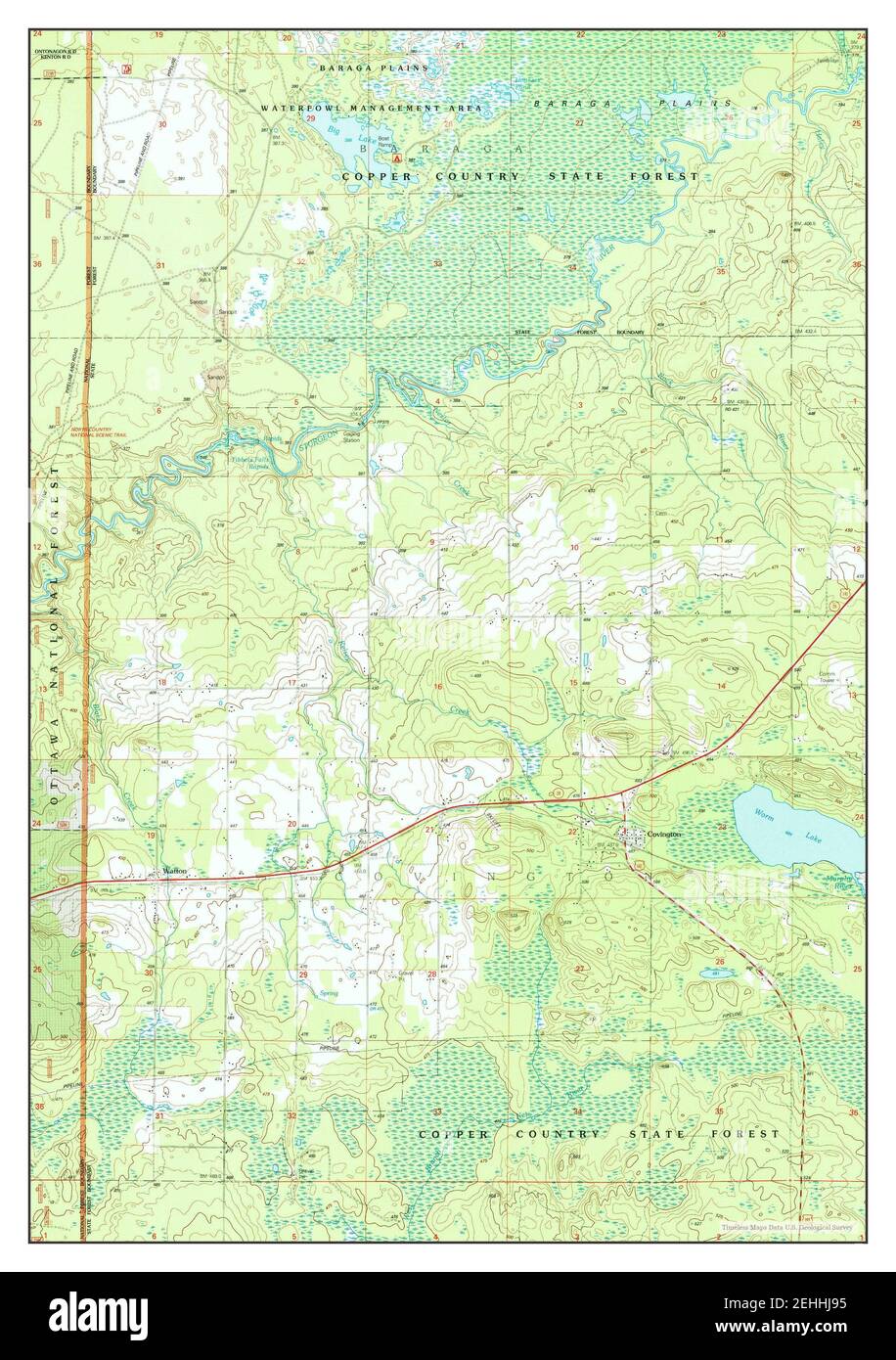 Covington, Michigan, map 1999, 1:24000, United States of America by ...