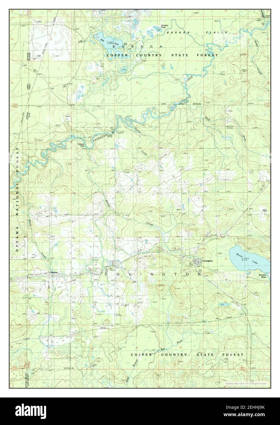 Covington, Michigan, map 1985, 1:24000, United States of America by ...
