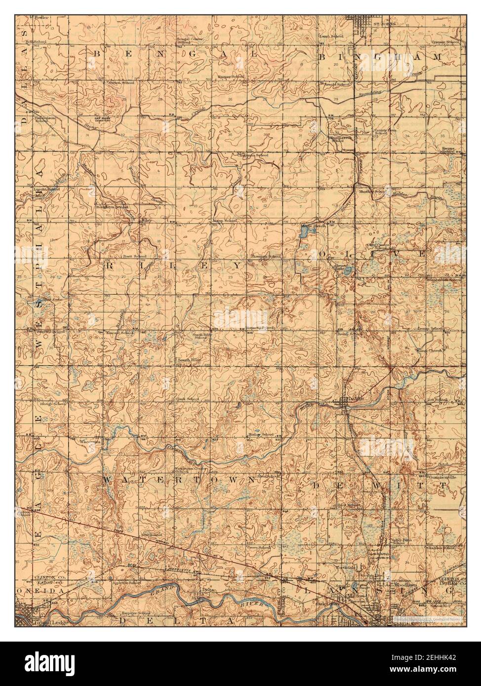 Map of de witt Cut Out Stock Images & Pictures - Alamy