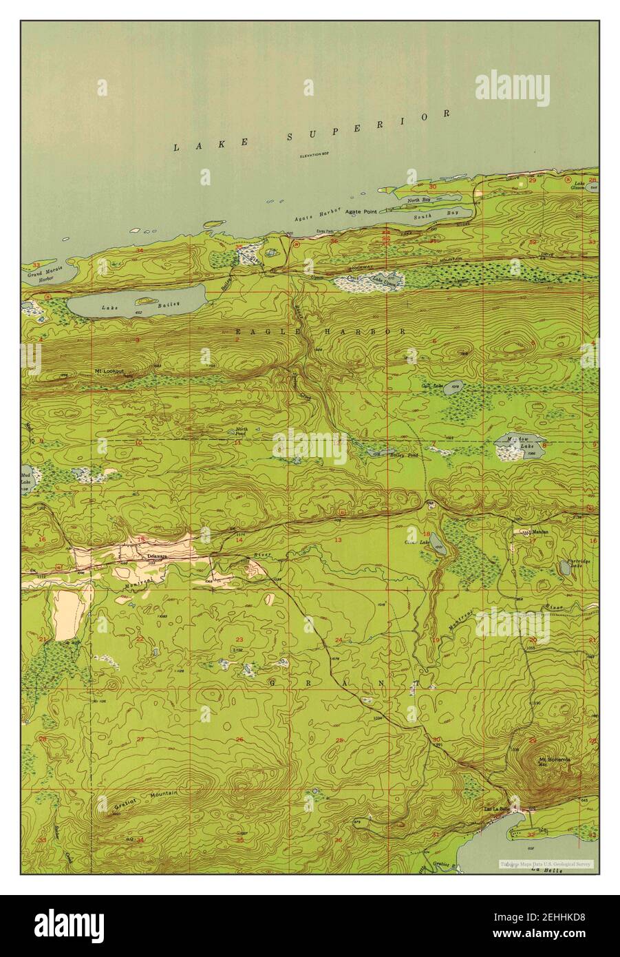 Delaware, Michigan, map 1949, 1:24000, United States of America by ...