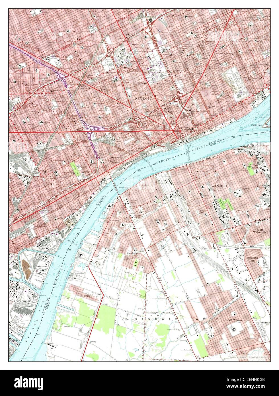 Detroit, Michigan, map 1968, 1:24000, United States of America by ...