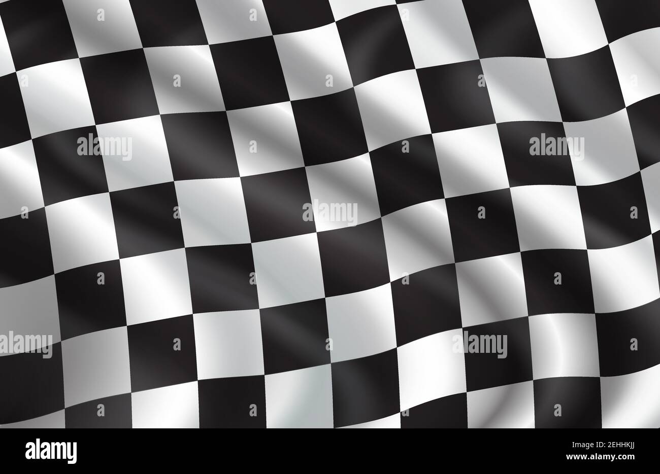 Checkered flag pattern of car racing. Vector 3D background of white and ...