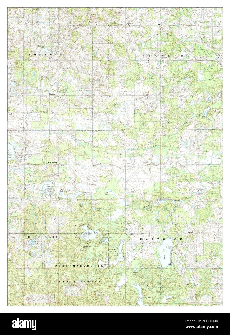 Dighton, Michigan, map 1983, 1:25000, United States of America by ...