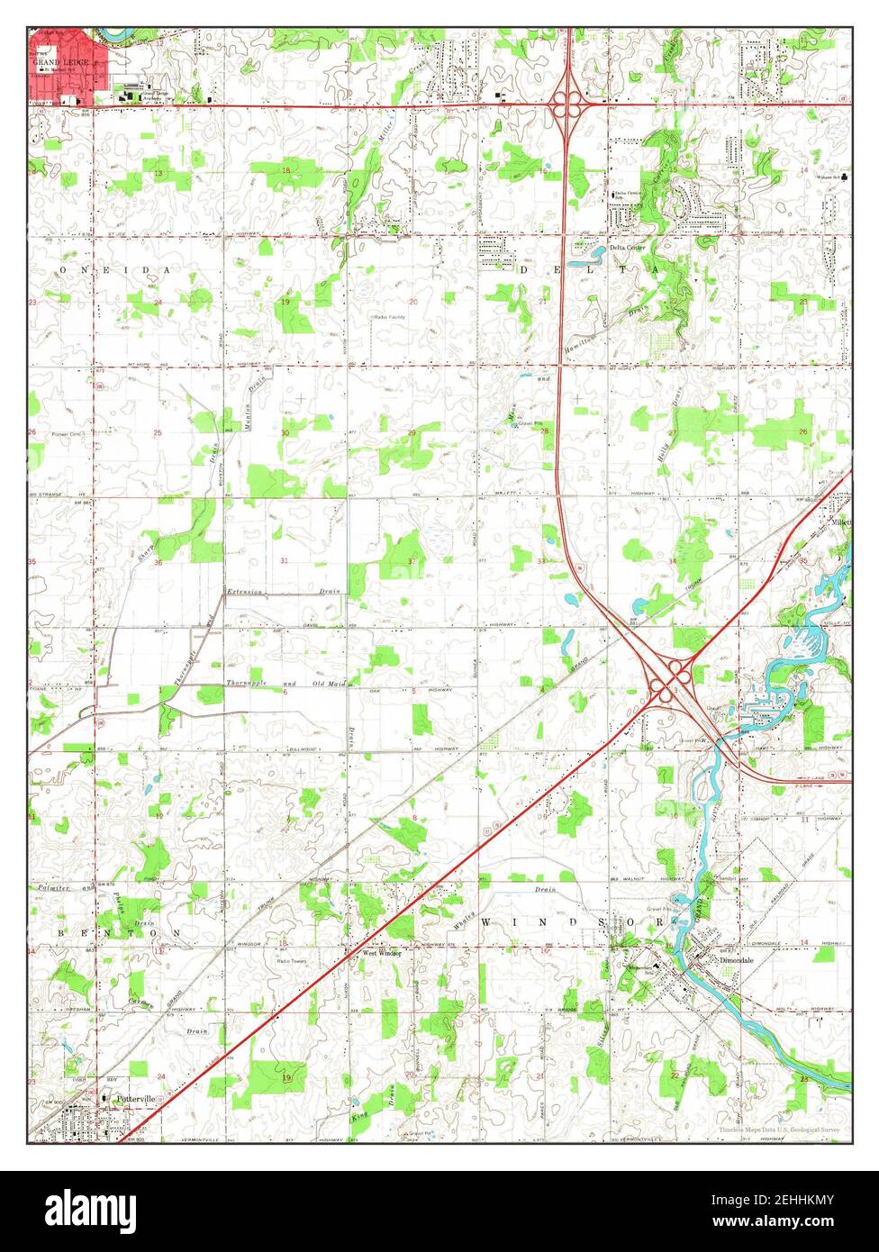 Map of dimondale hi-res stock photography and images - Alamy