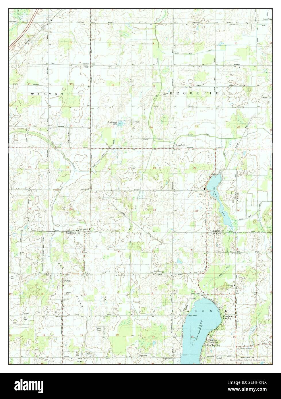 Duck Lake, Michigan, map 1980, 1:24000, United States of America by ...