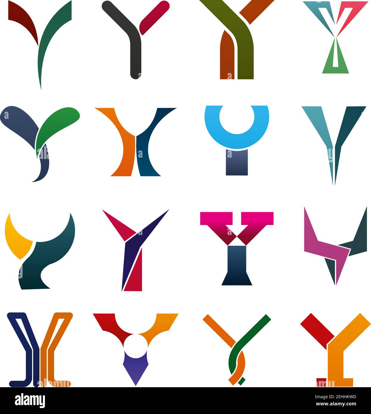 Letter Y icons for technology and commerce business industry. Vector ...