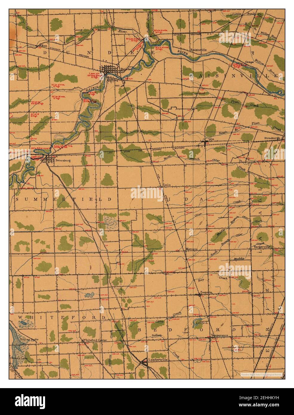 Dundee, Michigan, map 1912, 1:62500, United States of America by ...