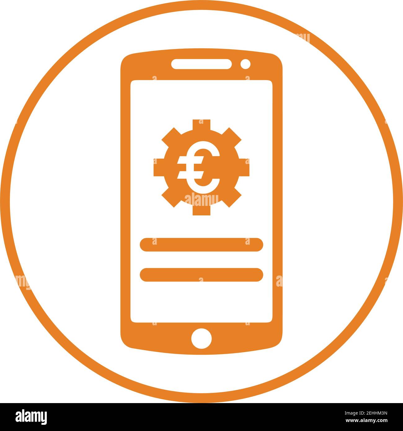 Euro mobile system icon. Beautiful design and fully editable vector for ...