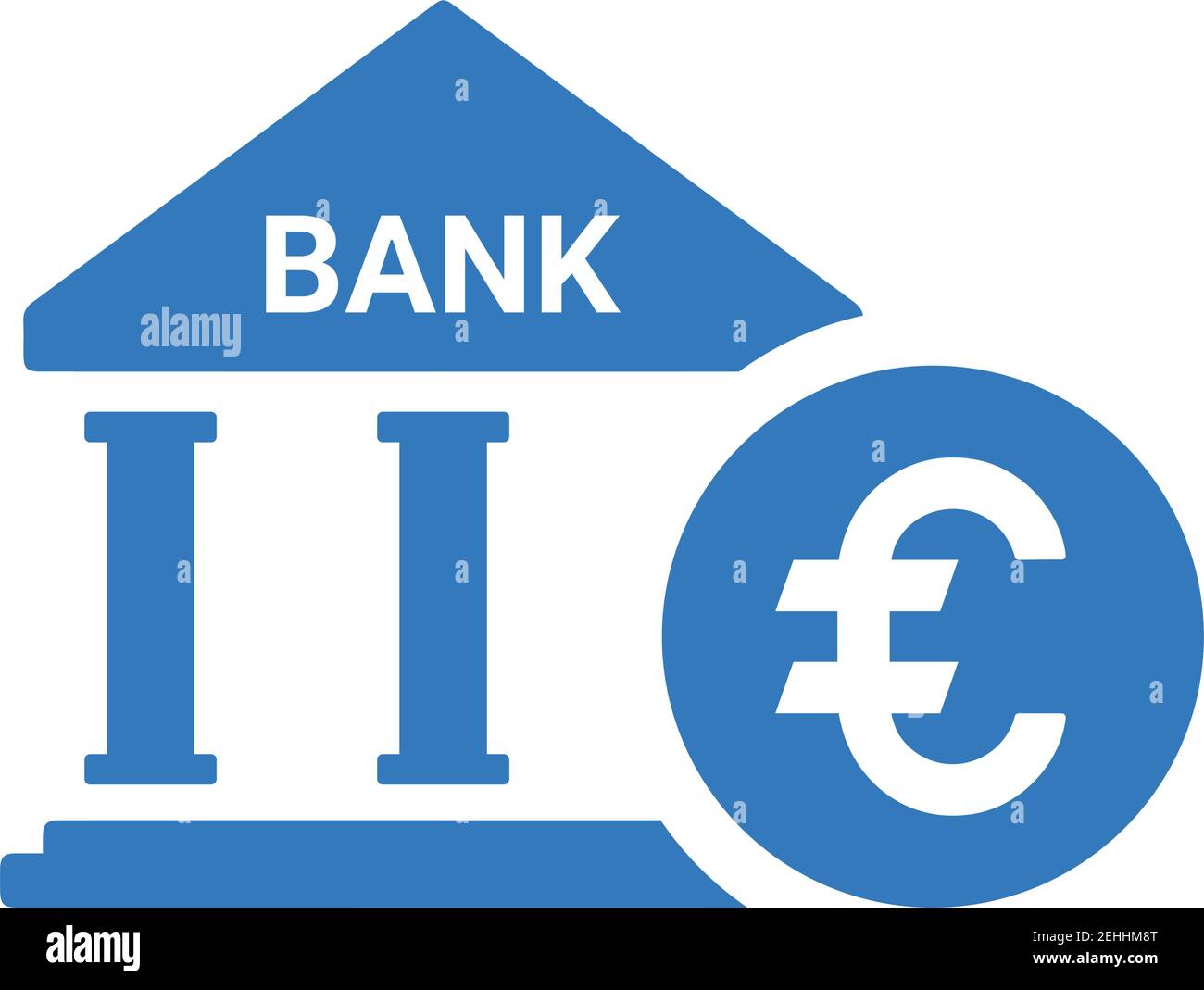 European, euro bank icon. Perfect for use in designing and developing ...