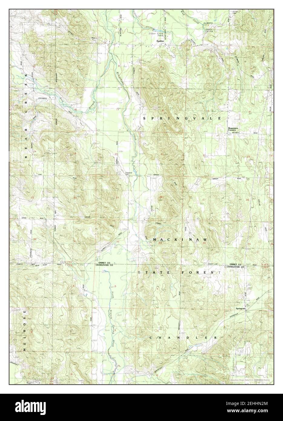 Epsilon, Michigan, map 1983, 1:25000, United States of America by ...