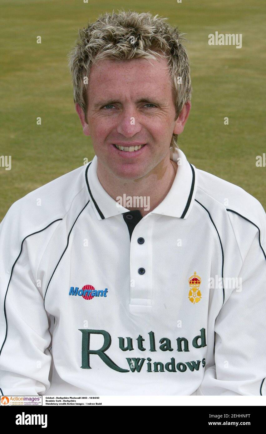 Cricket derbyshire photocall dominic cork hi-res stock photography and ...