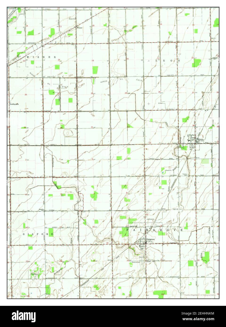Fairgrove, Michigan, map 1963, 1:24000, United States of America by ...