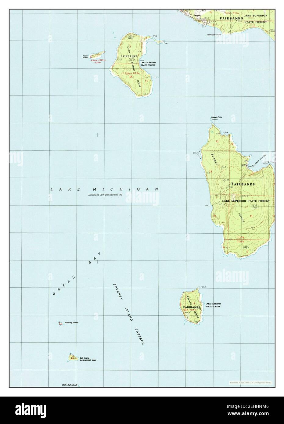 Fairport, Michigan, map 1985, 1:24000, United States of America by ...