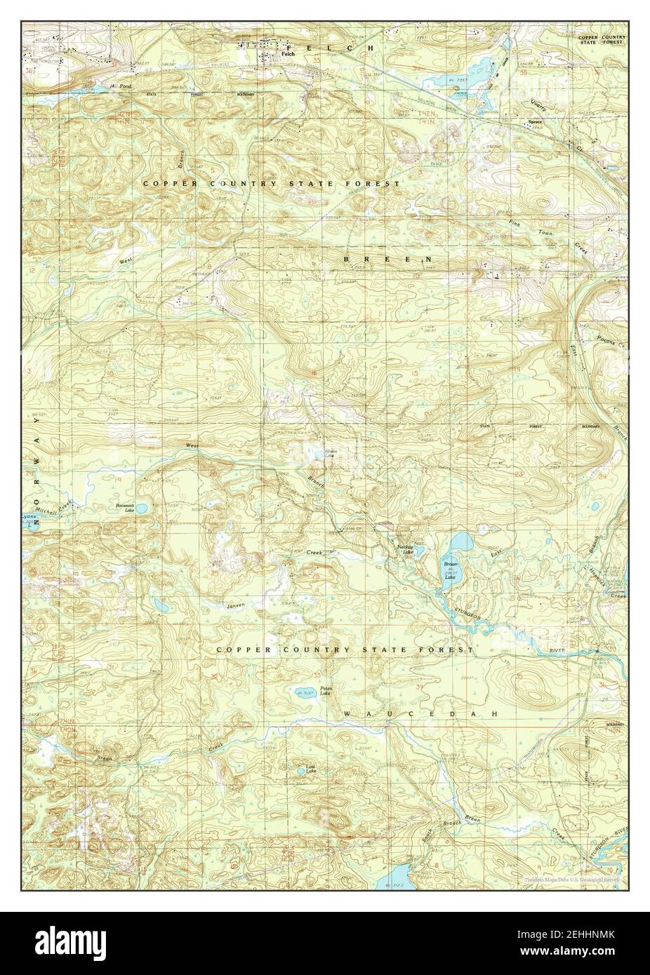 Felch, Michigan, map 1986, 1:24000, United States of America by ...