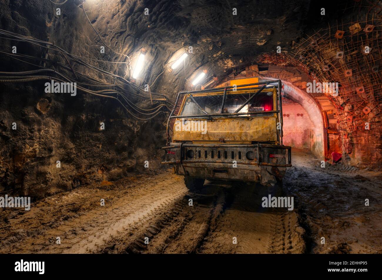 Underground transport vehicle. Special transport equipment for mines ...