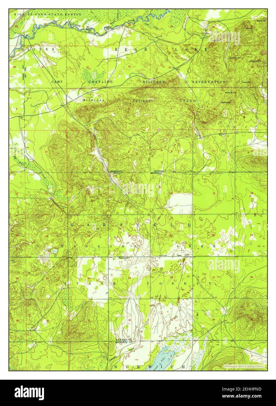 1950 road map hi-res stock photography and images - Alamy