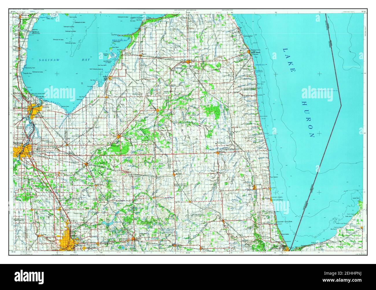 Map of flint michigan hi-res stock photography and images - Alamy