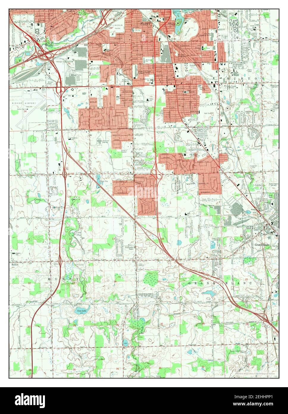 Flint South, Michigan, map 1969, 1:24000, United States of America by ...
