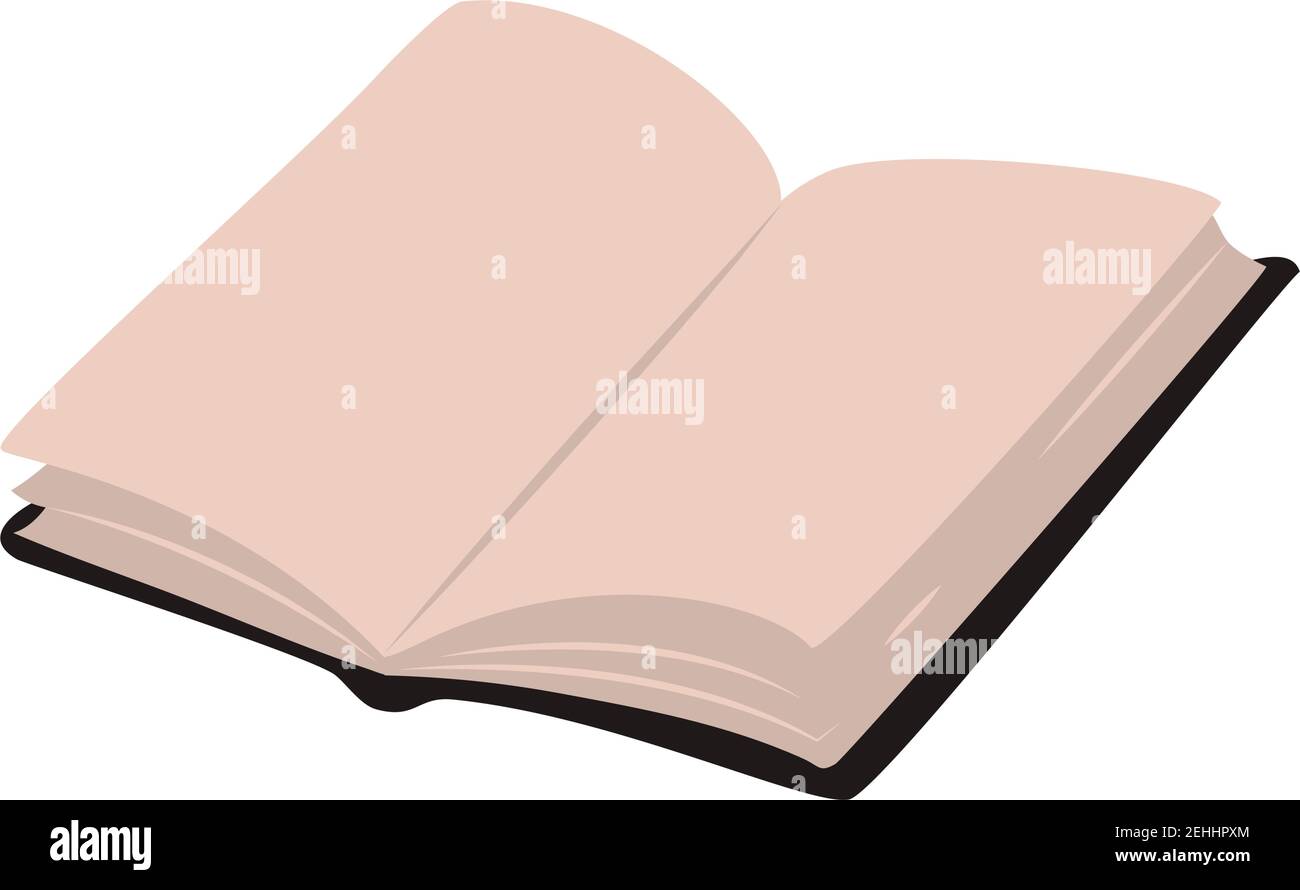 icon of open book over white background, flat style, vector ...
