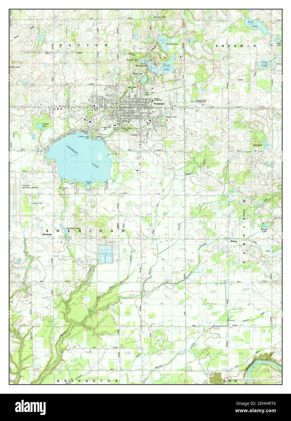Fremont, Michigan, map 1985, 1:24000, United States of America by ...