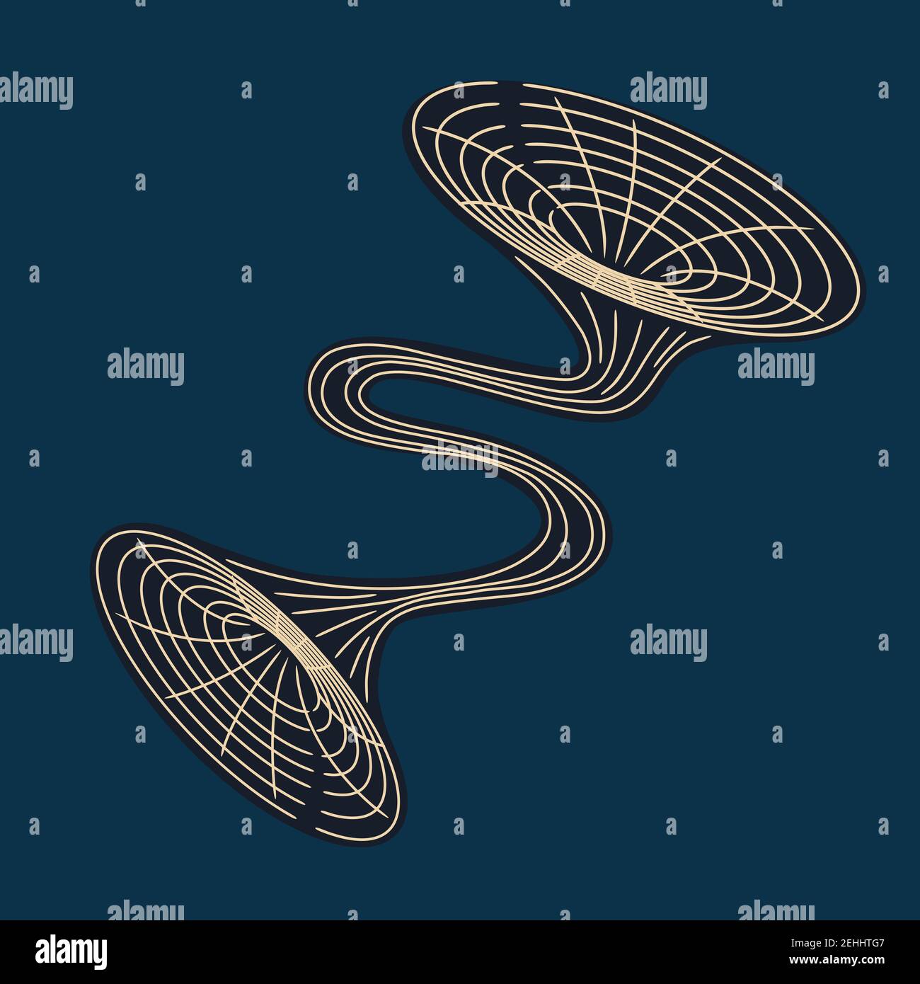 black wormhole with white isolated lines. vector Stock Vector Image ...